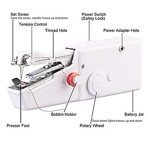 29 PCS Handheld Sewing Machine, Quick Portable Mending Machine, Electric Handy Sewing Machine, perfect for Beginners Sewing Curtain DIY Fabric Cloth Jeans Pet Clothes