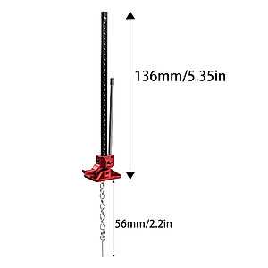 ShareGoo RC Metal Slideable Jack Tool Mini Lifting Jack Simulation Part Compatible with Axial SCX10 Traxxas TRX4 Tamiya CC01 D90 1/10 RC Rock Crawler Car