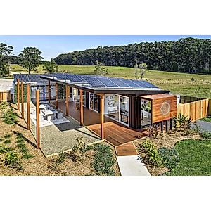 40FT Tiny Home for Adults to Live in, Portable Prefab House Customizable,Foldable Mobile Home with Steel Frame, Prefabricated Expandable Container House Modular Home, Tiny Home, prefab Home