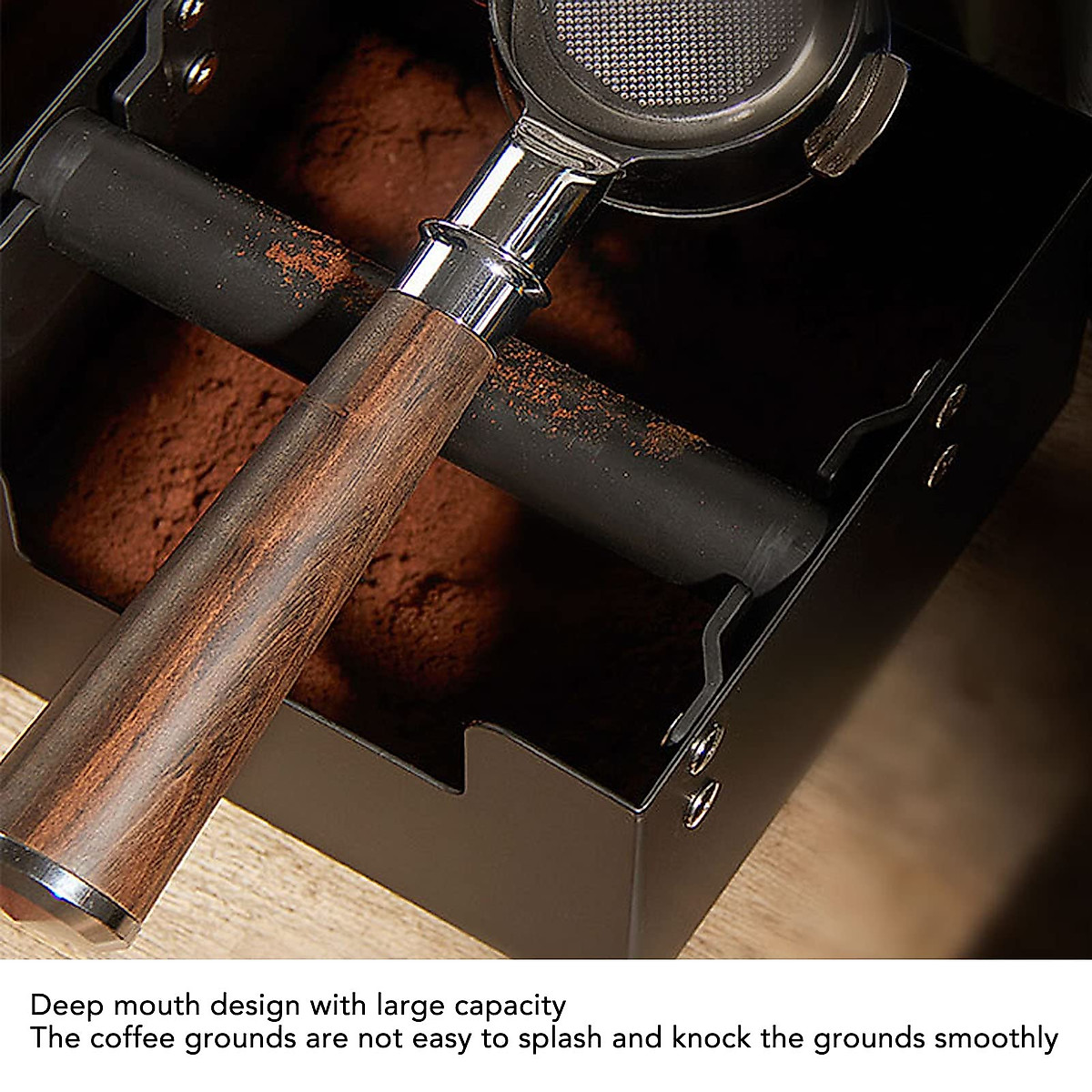 Coffee Knock Box Stainless Steel Antiskid Drawer Type Coffee Grind Dump Bucket Coffee Ground Disposal Container for Milk Tea Coffee Maker