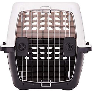 Petmate 41032 Compass Fashion Kennel Cat and Dog Kennel, 10-20 lb., Pearl White/Black