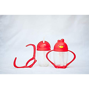 Lollaland Weighted Straw Sippy Cup for Baby: Lollacup - MADE IN THE USA - Transition Kids, Infant & Toddler Sippy Cup (6 months - 9 months) | Shark Tank Products | Lollacup (Bold Red)