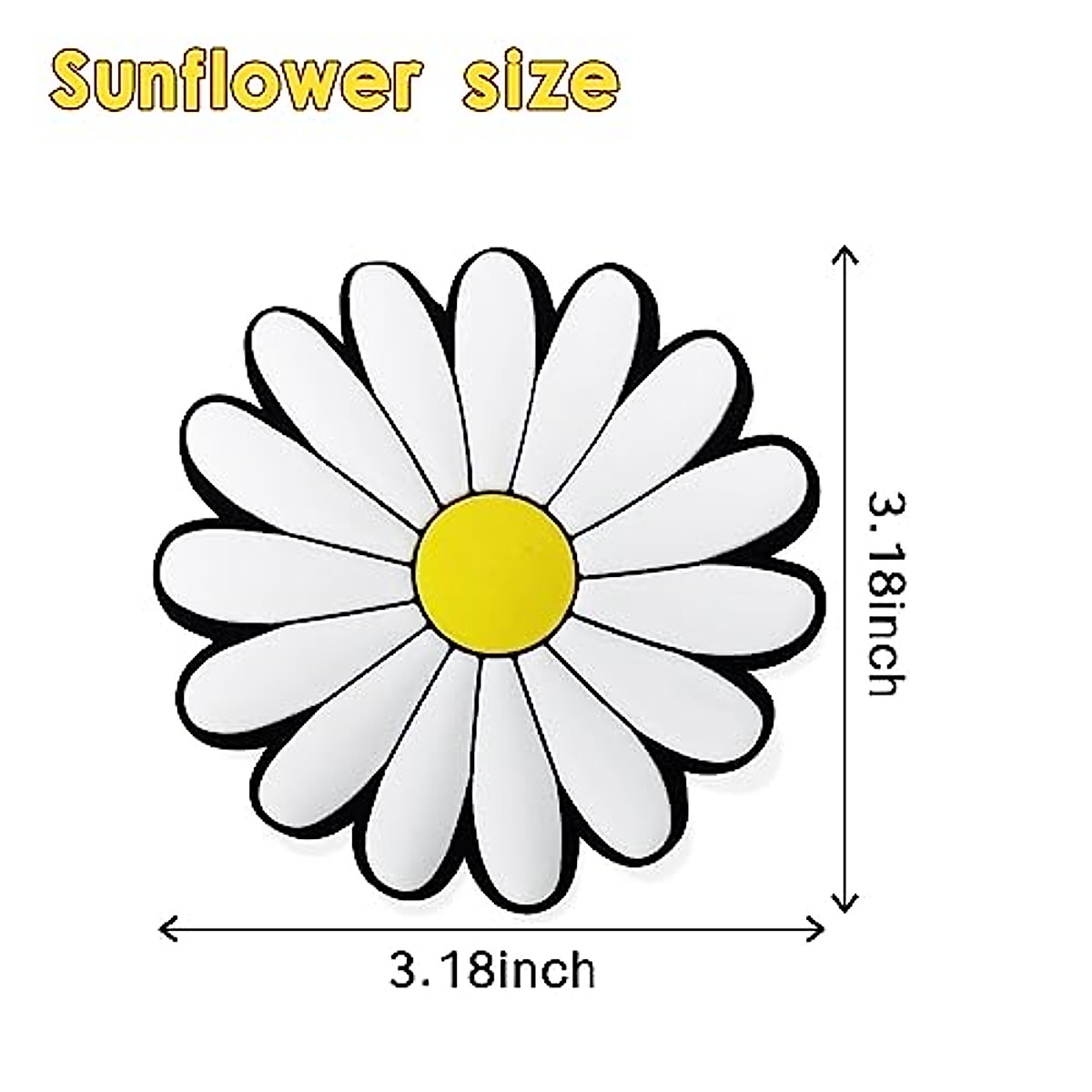 SHIYIXING Flower Charms for Bogg Bag, Bogg Bag Charms Accessories,Decorative Charm for Beach Tote Bag Rubber Beach Bag