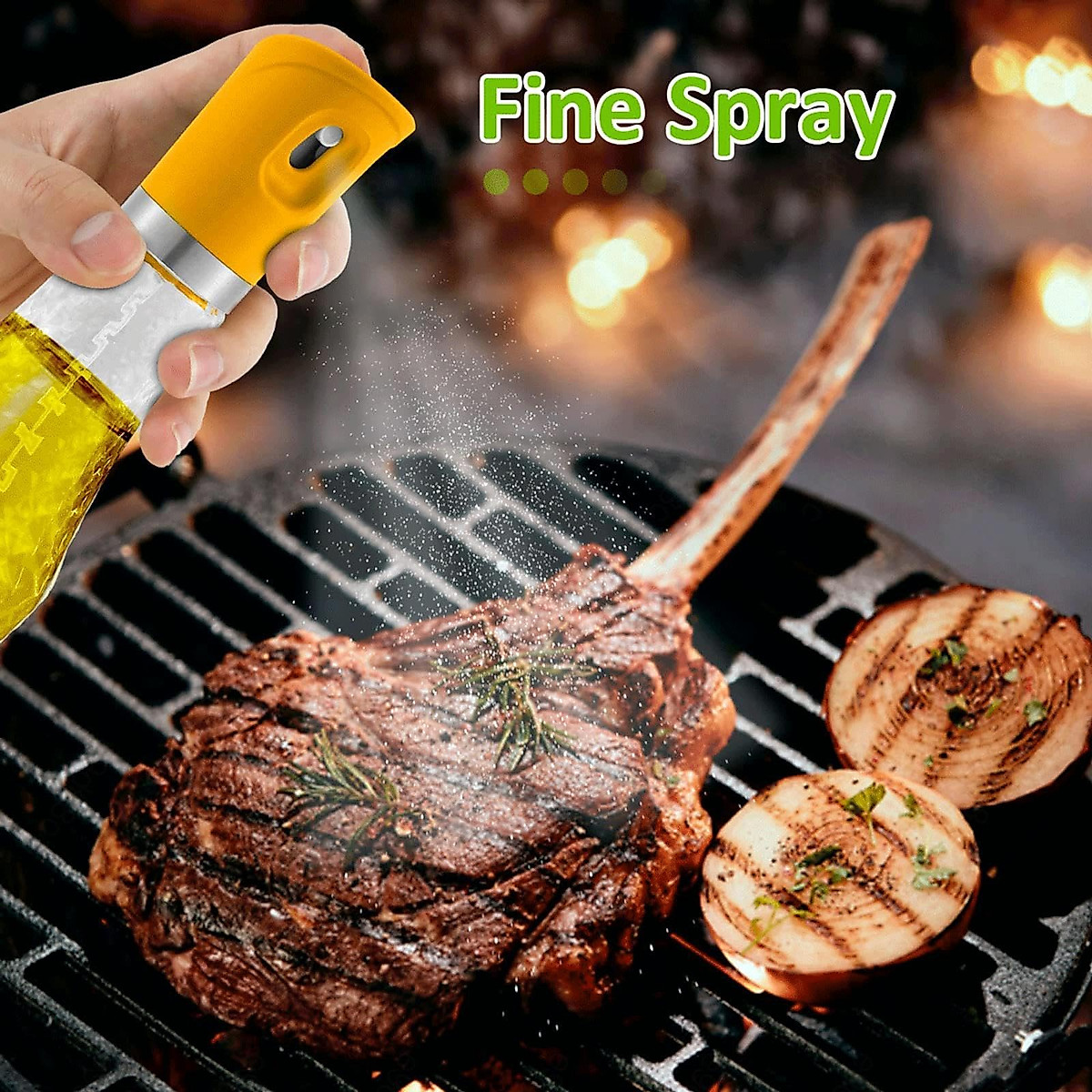 Olive Oil Mister Spray Bottle for Cooking | Cooking Oil Sprayer for Air Fryer, 260ml Glass Olive Oil Mister Cooking Spray Bottle for Baking, BBQ, Salad, Air Fryer, Roasting