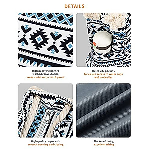 LIVACASA Extra Large Thickening Waterproof Beach Bags for Women Men, Travel Tote Bag with Zipper Sandproof Beach Tote Bag