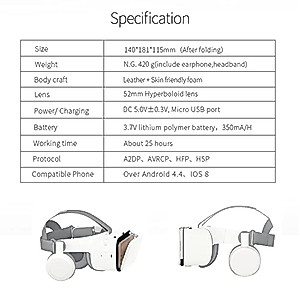 3D VR Virtual Reality Headset Goggle with Remote Controller, VR Glasses for 3D Movies Video Play Games, VR Set for iOS Android Phone for iPhone 13 12 11 Pro Mini X R S Max Samsung Galaxy