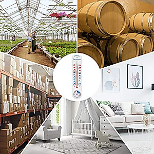 Outdoor/Indoor Thermometer Hygrometer Humidity Meter Thermometers Temperature Humidity Gauge Meter with Fahrenheit/Celsius ℉/℃ for Patio Field Cellar Garden Humidors Greenhouse Closet by AikTryee