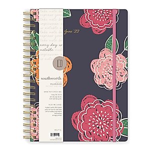 Southworth Academic Planner (July 2021-June 2022), 8.5" x 11" Bright Floral, 28 lb./105 gsm Paper, Large Twin Wire (92114)