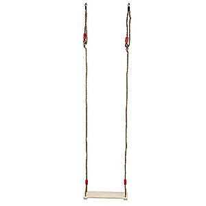 BORDSTRACT Hanging Wooden Swings for Kids and Adults, 150kg Load, Swing Seat with Adjustable Ropes for Playground Backyard Swing Set Accessories Replacement