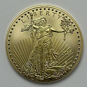 2021-2024 US Coins 1oz The United States Statue of Liberty Gold Plated Coin - American Eagle Coin Commemorative Coin (2024-gold)