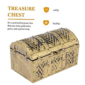 HOLIDYOYO 4 Pcs Boxes Pirate Chest Childrens Jewelry Box Jewelry Gift Boxes Storage Cubes Retro Pirate Box Pirate Coin Box Jewelry Storage Container Treasure Chest Pirate Party Favors