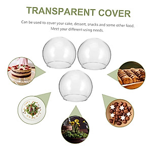 Abaodam 9 Pcs Round Glass Cover Wall Vases for Flowers House Plants Clear Cake Stand Bell Jar Display Dome Clear Platter Cover Cake Protector Party Dessert Cover Dessert Protective Cover