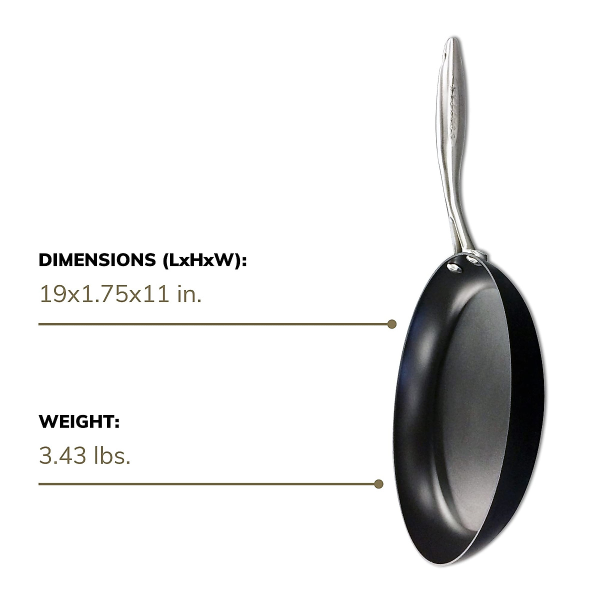 SCANPAN Professional 11” Fry Pan - Easy-to-Use Nonstick Cookware - Dishwasher, Metal Utensil & Oven Safe - Made in Denmark