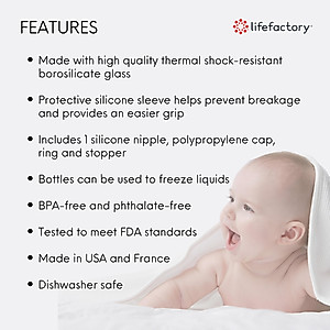 Lifefactory 4oz/9oz Glass Baby Bottle 4pk - (Pink/Lavender/Raspberry/Grape)
