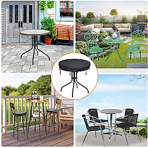 TOHONFOO Round Coffee Table Cover - Waterproof Anti-UV Round Patio Table Cover - Fits Round Outdoor Table Up to 22-24 Inch