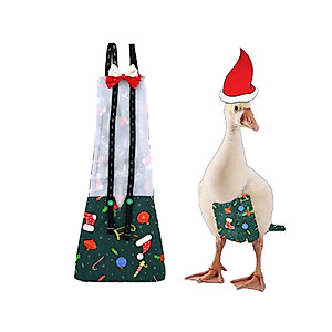 ZJW Chicken Diapers, Duck Diapers, Adjustable Poultry Cloth, Washable and Reusable, Suitable for Holidays, Birthdays, Celebration Party Gifts (Green S.)
