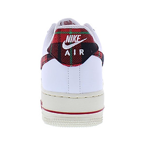 Nike Mens Air Force 1 Lv8 Basketball Shoes (8.5), White/University Red-stadium Green