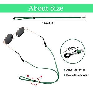 AugLifers Eyeglasses Holder Straps Cord, Sunglasses Strap Adjustment for Men Women, Anti-slip Sports Eyewear Retainer Lanyards 5PCS
