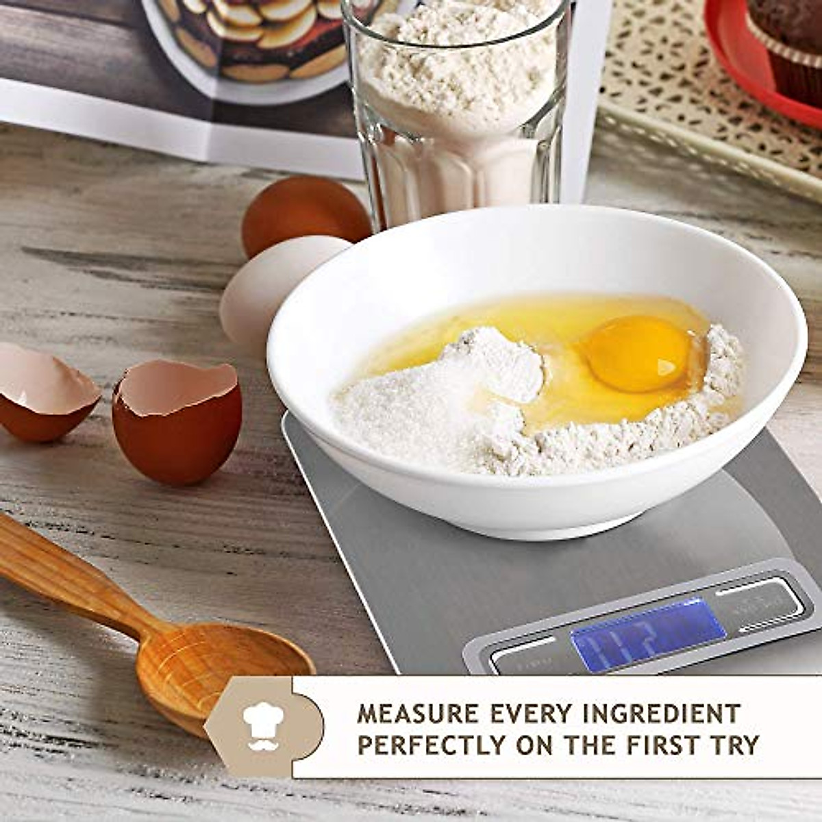 La Patisserie Bread Proofing Basket – 11 Piece Bread Baking Kit with Round and Oval Banneton Basket, Liners, Dough Scrapers, Scoring Lame, Blades, Digital Scale, Canvas Bread Bag