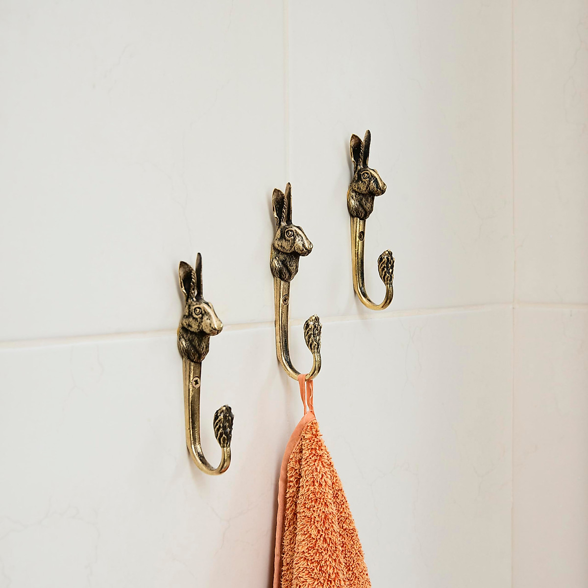 Rabbit Wall Hook, Strong Brass Bathroom Towel Hook, Nursery Hook, Kitchen Wall Hook, Backpack Hook.