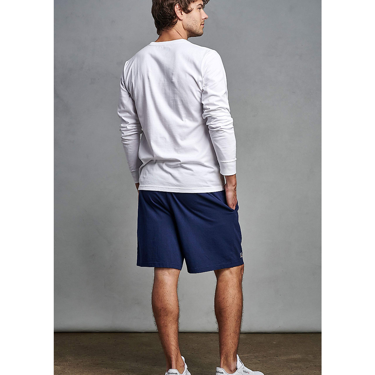 Russell Athletic mens Russell Athletic Men's Premium Ringspun Cotton With Pockets Casual Shorts, Navy, Medium US