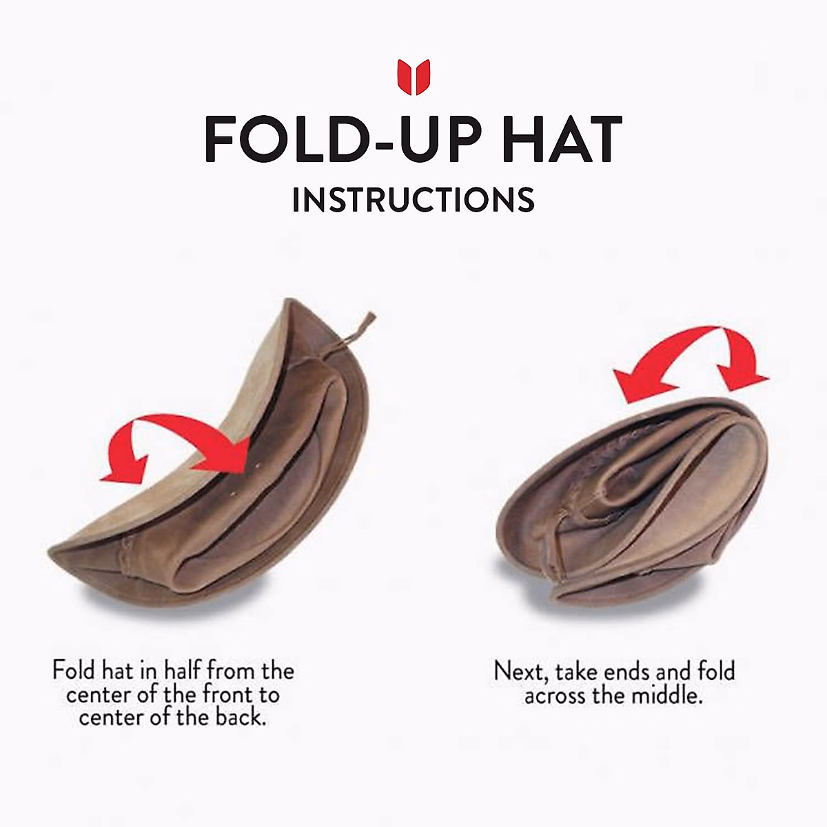 Minnetonka Unisex Leather Fold Up Hat