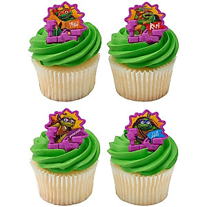 TMNT Teenage Mutant Ninja Turtle Power 24 count Cupcake Rings Toppers