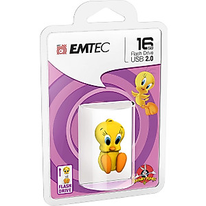 Emtec ECMMD16GL100 - USB 2.0 Flash Drive - 16 GB, 16 Go - Licence Range - L100 Collection - Looney Tunes - Tweety - 3D Gum