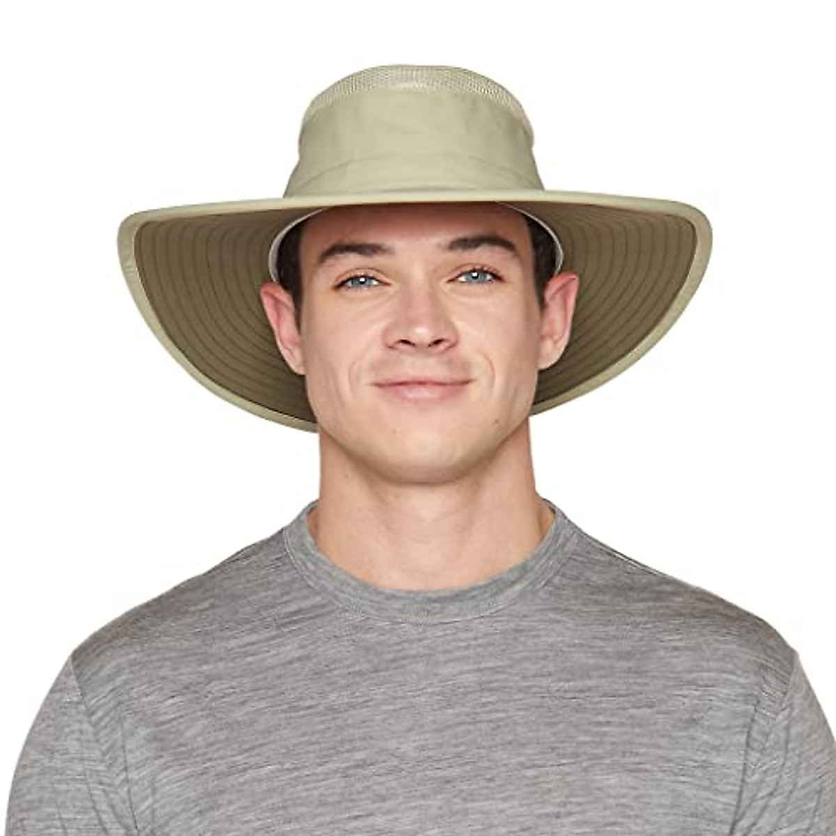 Tilley Mens Womens LTM2 Broad Brim Sun Protection Guaranteed for Life Lightweight Hat Khaki