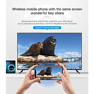 Android 10.0 TV Box Smart Android TV Box Media Player Quad-Core 4GB RAM 64GB ROM Support 2.4G WiFi/H.265/ USB 2.0/ 100M LAN/ 3D 6K Ultra HD