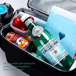 OICEPACK 8 x Ice packs for Lunch Box, Freezer Ice packs Slim Long Lasting Cool packs for Lunch Bags and Cooler, Poker Design