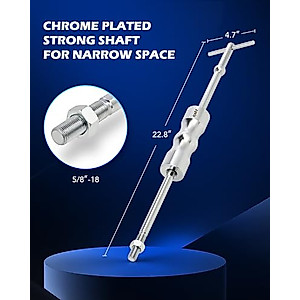 OMT Inner CV Axle Puller Tool Set with 5/8"-18 Slide Hammer & Adapter | Inner CV Joint Removal Tool Kit | Front Wheel Drive Axle Puller Set Compatible with Taurus Sable FWDs from 1986 to 2021