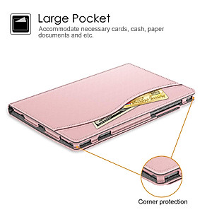 Fintie Case for Samsung Galaxy Tab S6 10.5" 2019 (Model SM-T860/T865/T867), [Patented S Pen Slot Design] Multi-Angle Viewing Stand Cover Auto Wake/Sleep, Rose Gold
