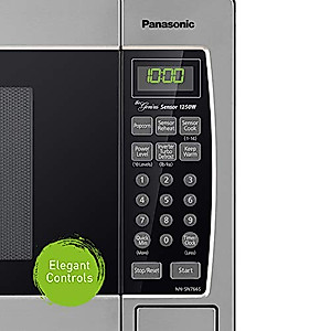 Panasonic Microwave Oven NN-SN766S Stainless Steel Countertop/Built-In with Inverter Technology and Genius Sensor, 1.6 Cubic Foot, 1250W