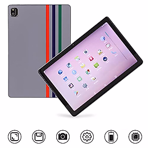 Cosiki 4G LTE Tablet, Dual Card Slots 6000mAh Battery 10.1 Inch IPS Octacore CPU US Plug 100-240V (US Plug)