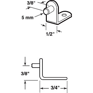 Prime-Line U 10171 Shelf Support Peg, 5mm, Steel, Nickel Plated, 8 Count (Pack of 1)