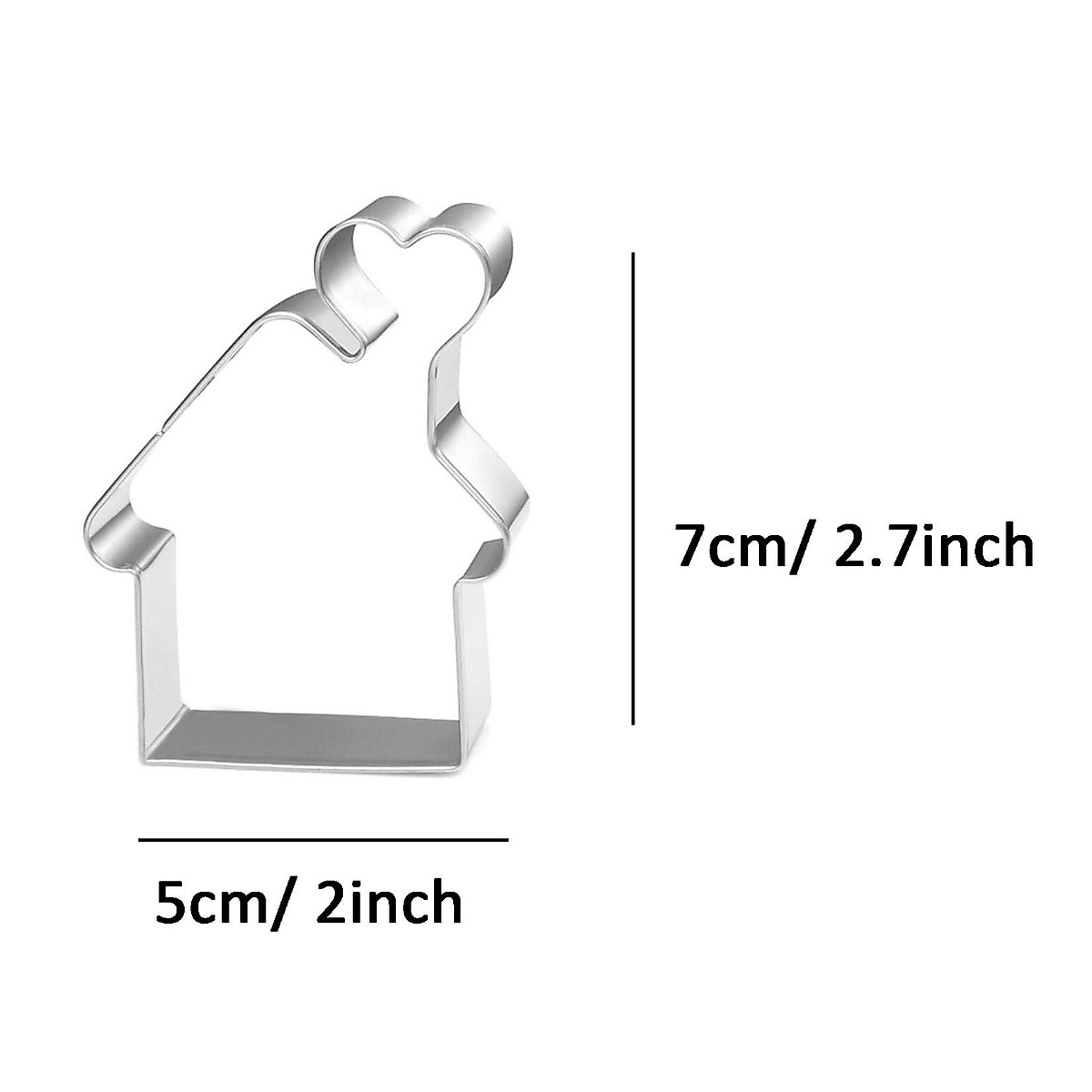 WJSYSHOP Love House Shape Cookie Cutter