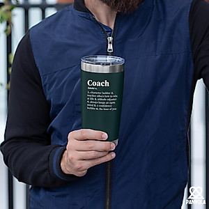 Coach Noun Definition Vacuum Insulated Tumbler Navy Coach Gifts Sports Team Manager Office Boss Appreciation Inspirational Stainless Steel With Removable Lid Drinkware (20 oz)