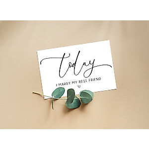 Groom Card From Bride On Our Wedding Day Stationery - Husband To Be Letter - Love Gift For Him From Wife - Marry You Vows - Today I Marry