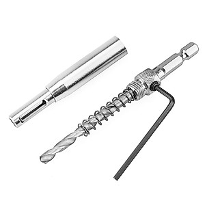 Yakamoz 17Pcs 1/4-Inch Hex Shank Self Centering Drill Bit Set Hinge Tapper Core Center Drill Bits for Door Window Cabinet Hole Opening Woodworking Tool, 5/64'' 7/64'' 9/64'' 11/64'' 13/64'' 5mm 1/4''