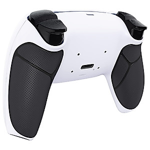 Black White Performance Rubberized Grip Redesigned Back Shell for PS5 Controller eXtremerate Rise & RISE4 Remap Kit - Controller & Rise Remap Board NOT Included