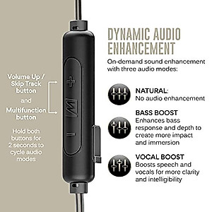 MEE audio BTX2 Bluetooth Wireless MMCX Adapter Cable with aptX & aptX Low Latency, Microphone & Remote, Bluetooth 5.0, IPX5 Sweat Resistance, Black (BTX2-BK)