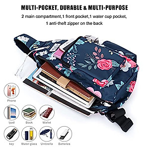 Kamo Sling Backpack Chest Shoulder Bag Crossbody Cycling Travel Hiking Daypack for Men Women With Earphone Hole