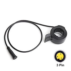 LGEGE Thumb Throttle for BAFANG Motor Kit - Finger Speed Accelerator Compatible with BAFANG Mid Drive Electric Bike, Waterproof 3PIN Female Plug for BBS01 BBS02 BBSHD Motor eBike