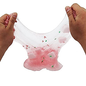 Newest Strawberry Crunchy Slime,Pink Slime Kit with Glimmer for Girls,Birthday Gifts School Party Favors Toy for Girls and Boys.