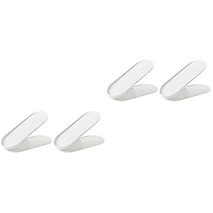 Scicalife 4 pcs Shoe Slots Organizer Adjustable Shoe Stacker Space Saver Stackable Shoe Holder Organizer Space Saver Slipper Storage Rack for Closet (Random Style)