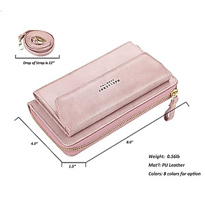 Womens Crossbody Wallet Small Cute Clutch Purses Phone Bag with Front Zipper Pocket,Red