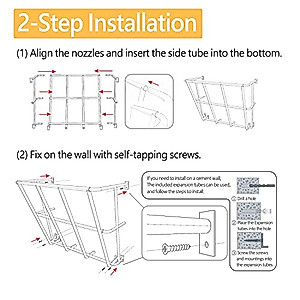 QVQE Hay Feeder Goat, 18 Gallon Multiple Sided Goat Hay Rack, Heavy Duty Iron Wall Hay Rack for Sheep with Detachable Grain Tray, Effortless Installation in Farm, Yield