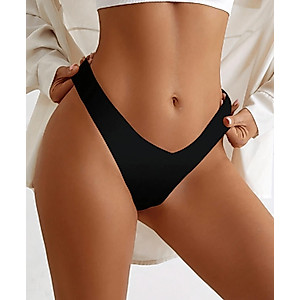 Justgoo Womens Lace G-String Thongs Panties Underwear Low Rise T-Back Underpants Pack of 1-6