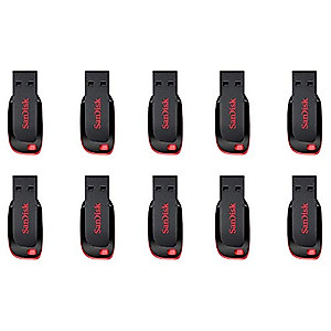 SanDisk 8GB Cruzer Blade USB 2.0 Flash Memory Drive SDCZ50-008G (10 Pack)